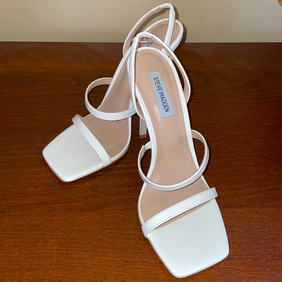 Steve Madden | Shoes | Steve Madden Grade White Square Toe Slingback ...